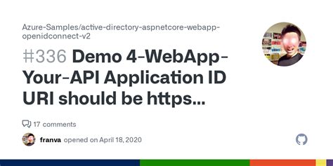 Demo WebApp Your API Application ID URI Should Be Https Pattern Issue Azure Samples