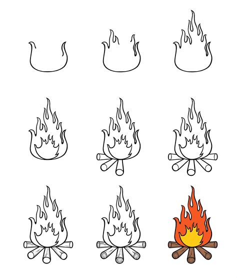 40 Einfache Und Schlichte Flamme Zeichnen Ideen Zeichnenideen Com