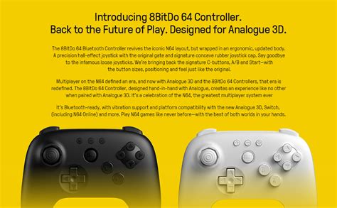 8bitdo 64 Bluetooth Controller For Analogue 3d Switch