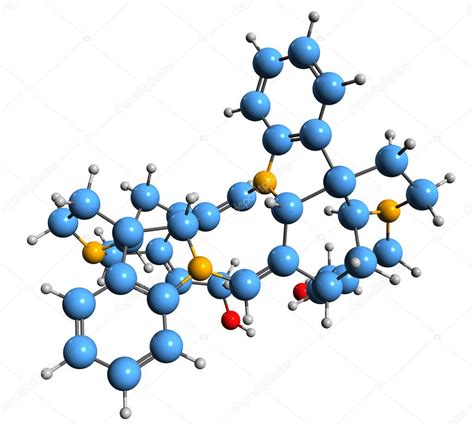 Imagen 3d De La Fórmula Esquelética De Toxiferina Estructura Química Molecular De La Toxina