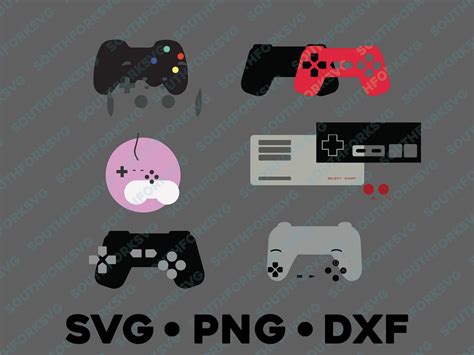 Video Game Controller Bundle Svg Png Dxf Joystick Gamepad Etsy