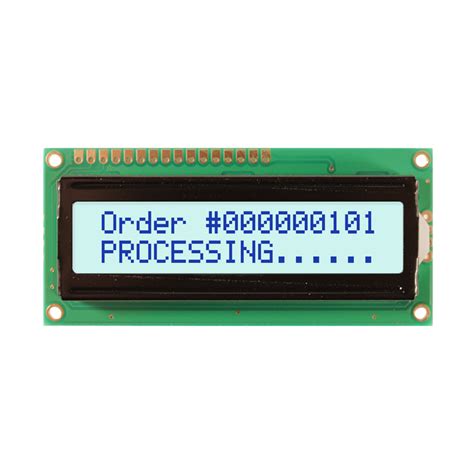 2x16 Character Lcd Stn Gray Display With White Side Backlight