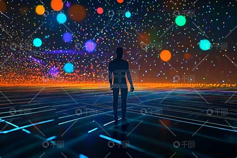 网格地面ai数字艺术 机器学习科技3d渲染未来科技感虚拟场景网格地面光点光球插画 Ai图片免费下载 Png格式 4032像素 编号72101553 千图网