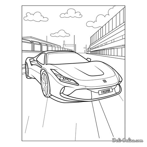 Раскраска Феррари F8 Spider распечатать раскраски для детей