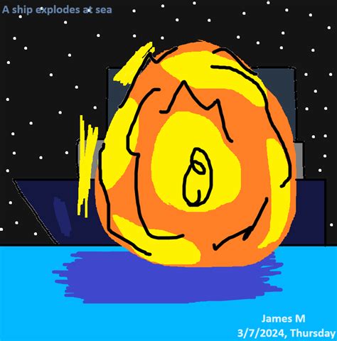 A Ship Explodes At Sea By Cvgwjames On Deviantart