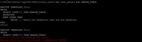 Execute Immediate Get Syntax Error When Passed As String To Snowsql