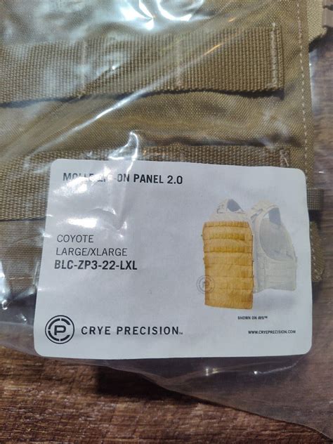 Crye Precision Molle Zip On Panel 20 Coyote Large Xl Blc Zp3 22