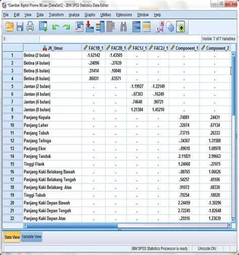 SPSS ANALISIS BIPLOT