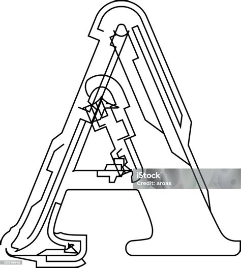 Vetores De Fonte Do Projeto Arquitetônico Alfabeto De Estilo De Desenho