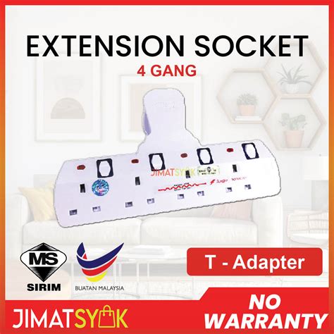 SIRIM Extension Socket M M Extension Wire Multiple Plug Adaptor Lazada