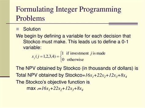Ppt Integer Programming Powerpoint Presentation Free Download Id5130976