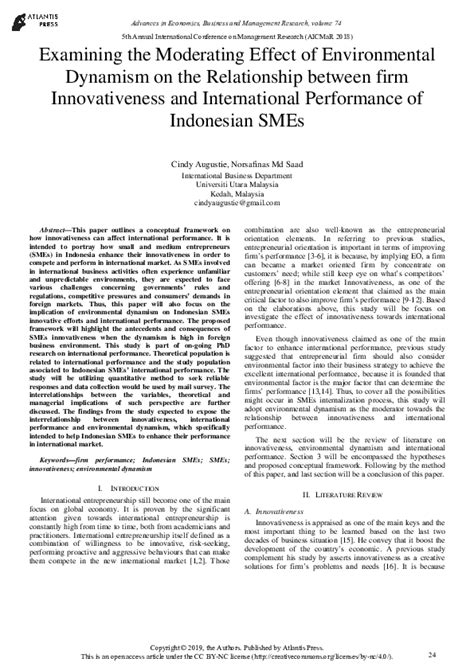 Pdf Examining The Moderating Effect Of Environmental Dynamism On The Relationship Between Firm
