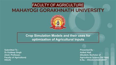 Crop Yield Prediction Using Machine Learning Pptx Agriculture Industries