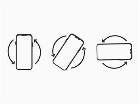 Premium Vector Rotate Smartphone Isolated On Background Vector Illustration