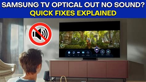 Samsung Tv Optical Out No Sound Quick Fix Guide Youtube