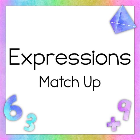 Match Verbal Expressions To Numerical Expressions Digital Math Games