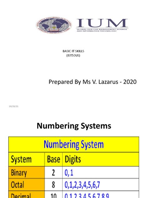 Number System Lesson1 Conversion Pdf Decimal Computer Engineering