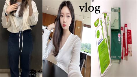 Vlog 직장인 일상 브이로그 달달한 거 없이 못 사는 일상과 여름 준비 화장품 쇼핑 데일리룩 설빙 하겐다즈 초코빙수투쿨포스쿨 쿠션메디힐 마스크팩아크커피