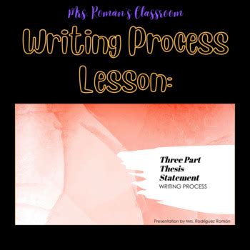 Three Part Thesis Statement By Mrs Romans Classroom TPT