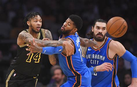 Lakers Trounce Short Handed Thunder Inquirer Sports