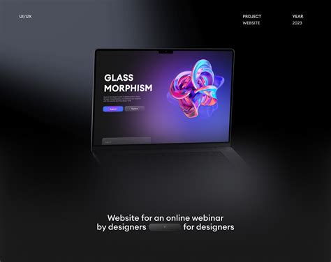 Glassmorphism Website Design Uiux Behance