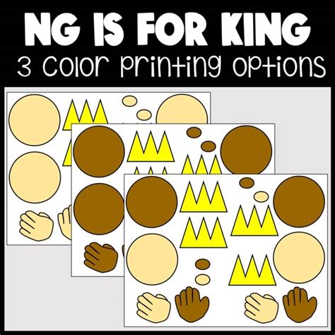 Ng Digraph Letter Craft Ng Is For King Printable Phonics Craft Template
