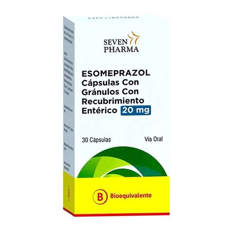 Esomeprazol Cápsulas Con Gránulos Con Recubrimiento Entérico 20mg