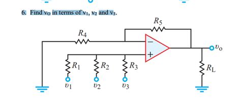 solved 6 find v0 in terms of v1 v2 and v3