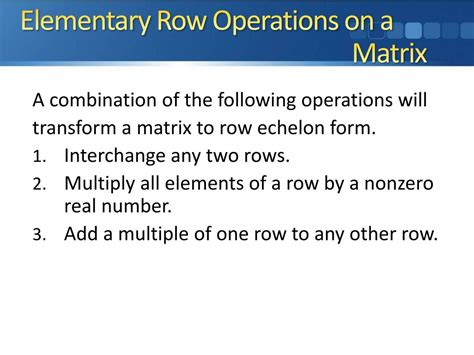 Ppt Multivariate Linear Systems And Row Operations Powerpoint Presentation Id 2002642
