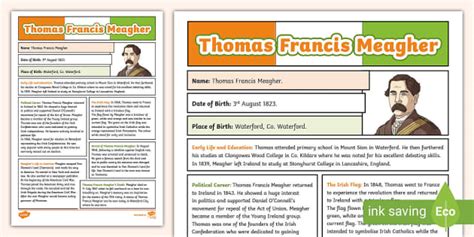 Thomas Francis Meagher Fact File Teacher Made Twinkl