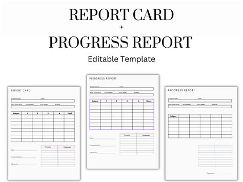 Report Card And Progress Report Template Transcript Template Fillable Report Card Homebabe