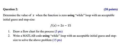 Solved Please Solve With Matlab Question 2 20 Points Determine The