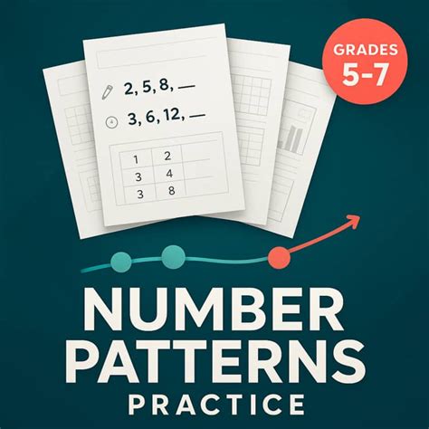 Grade 5 7 Math Worksheets Number Patterns Practice Arithmetic