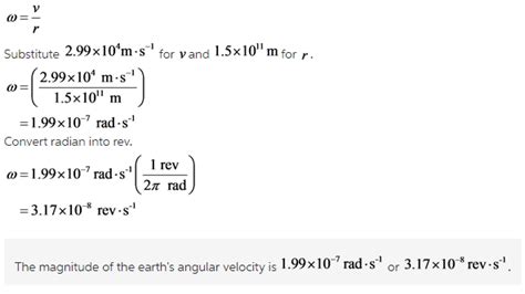 The Radius Of The Earths Very Nearly Circular Orbit Around The Sun Is 1 5 1011m Home Work