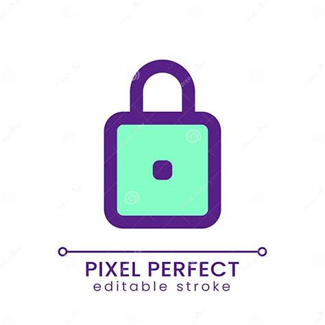 Padlock Pixel Perfect Rgb Color Ui Icon Stock Vector Illustration Of Website Safety 258396317