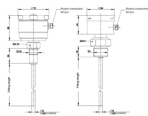 Capacitive Level Sensor For Liquids For Tanks Analog RITM Industry