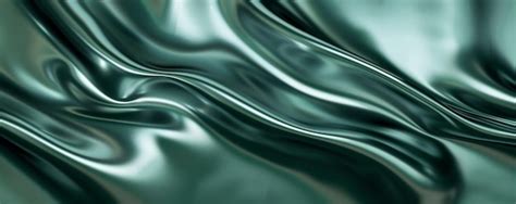 Metallic Hemlock Color Background With A Smooth Reflective Surface Featuring Subtle Flowing Wave