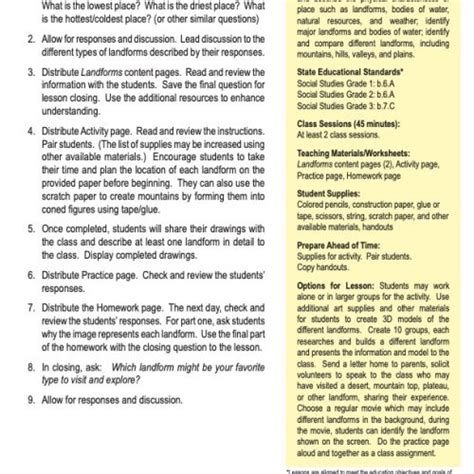 Landforms Free PDF Download Learn Bright