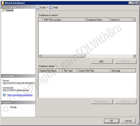 How To Attach A Sql Server Database When Ldf Log File Is Missing