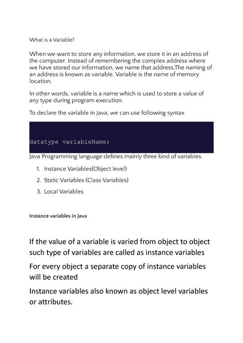 What Is A Variable Java Concepts What Is A Variable When We Want