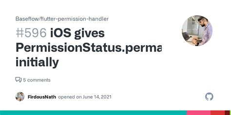IOS Gives PermissionStatus PermanentlyDenied Initially Issue Baseflow Flutter