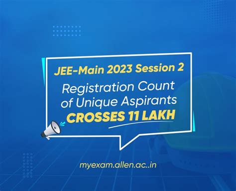 JEE Main Session Registration Count Of Unique Aspirants Crosses Lakh My Exam