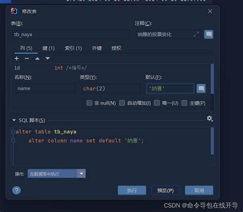 Ddl 表结构操作 Csdn博客