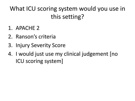 Ppt Icu Scoring Systems And Icu Administration Powerpoint Presentation Id 213956