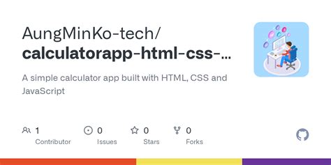 Github Aungminko Techcalculatorapp Html Css Javascript A Simple