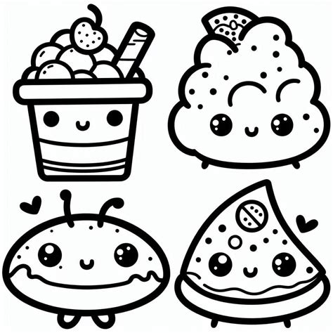 Dibujos De Comida Kawaii Para Colorear E Imprimir Coloringlib