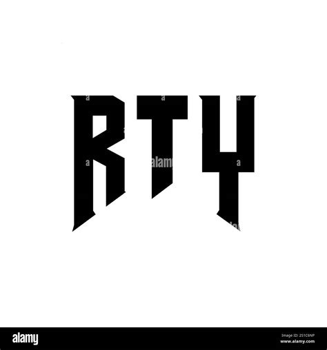Rty Letter Logo Design For Technology Company Rty Logo Design Black And White Color Combination
