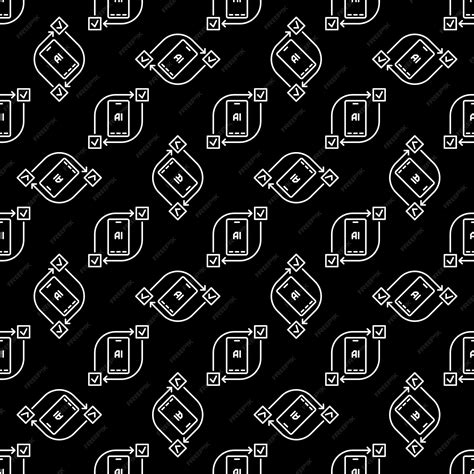 Premium Vector Ai Technology In Smartphone Vector Artificial Intelligence Thin Line Dark