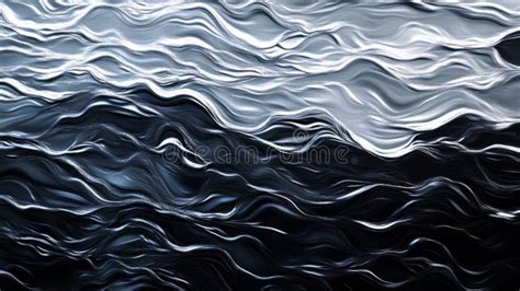 Abstract Grayscale Waves Flowing In Rhythmic Patterns Stock Illustration Illustration Of