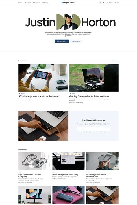 New Digital Nomad Ghost Theme Perfect For Blogs Tech